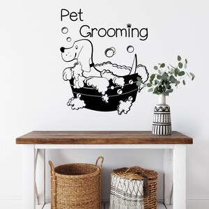 Grooming Salon Wall Decal Pet Grooming Vinyl Stickers Dog - Etsy
