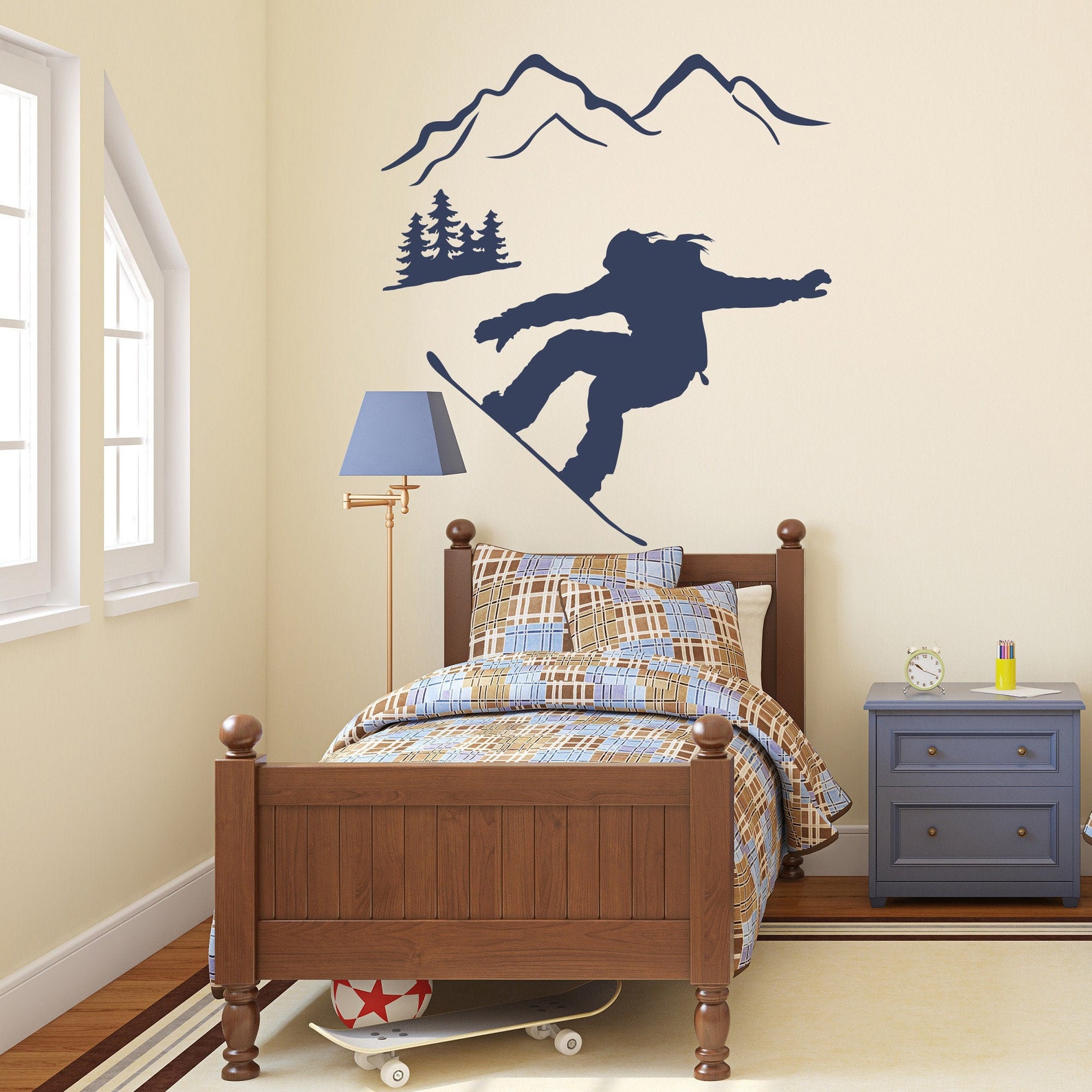 Snowboard Wall Decal Sticker Winter Sports Wall Decal - Etsy Canada