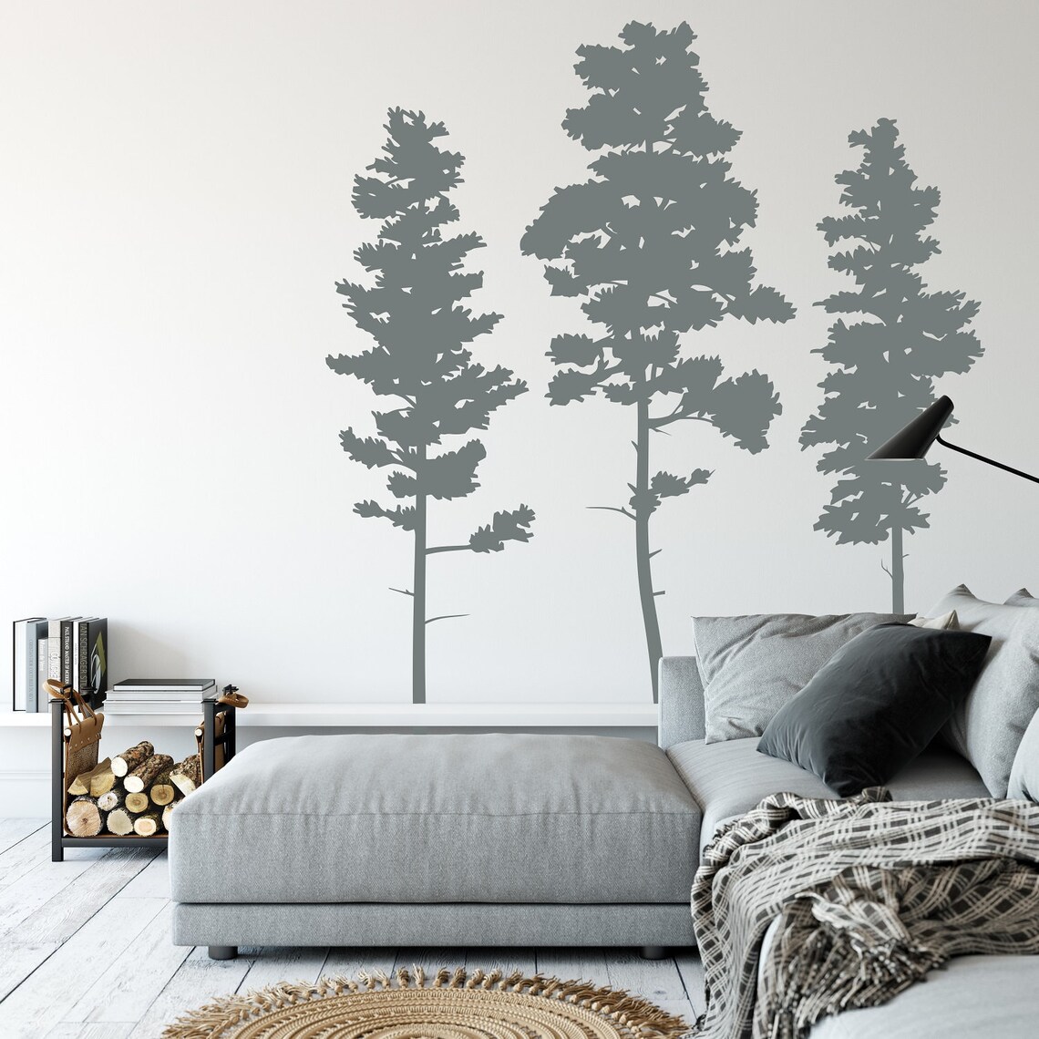 Trees Vinyl Wall Decals Set of 3 Pine Trees Sticker - Etsy