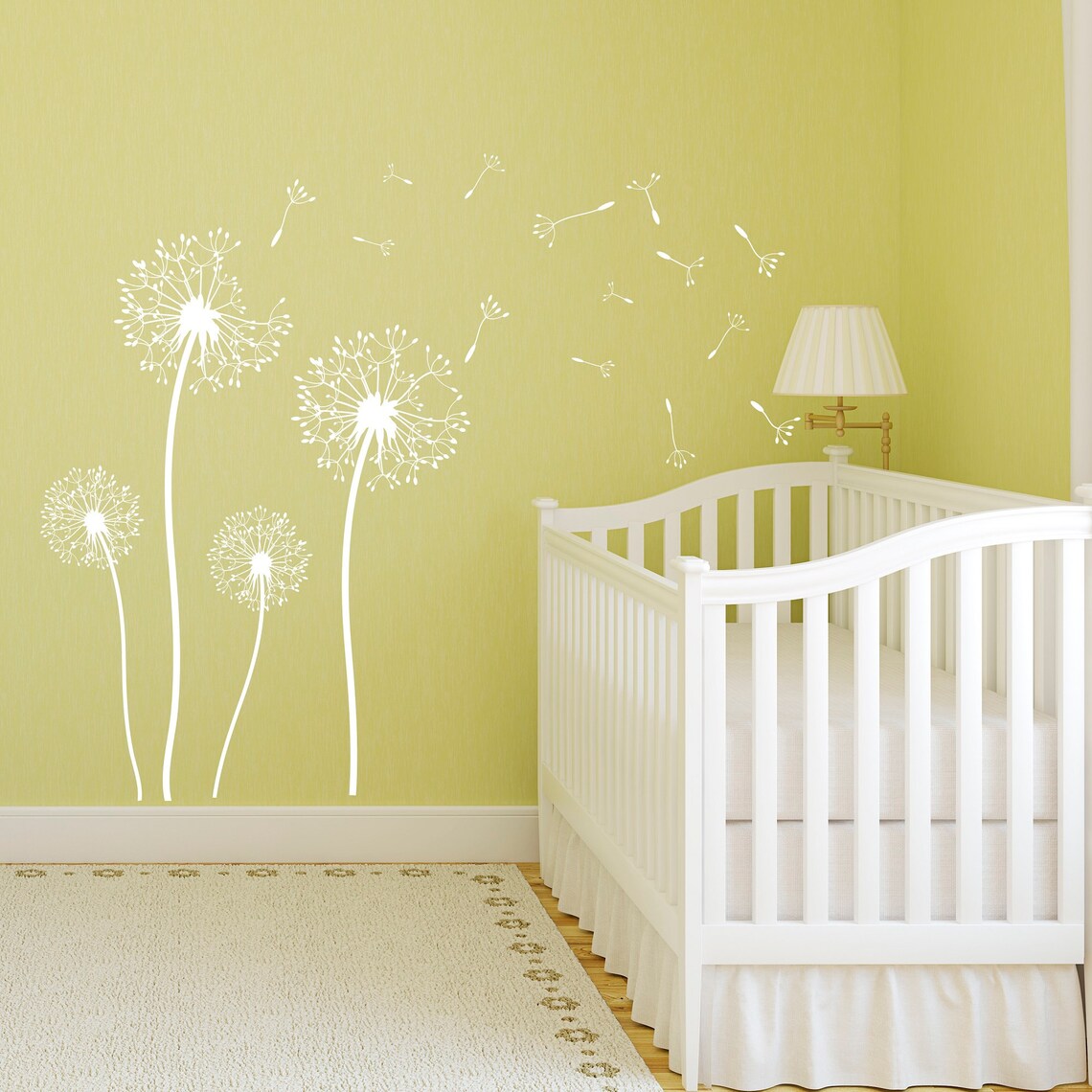 Dandelion Wall Decal Dandelion Flowers Wall Sticker Beautiful - Etsy