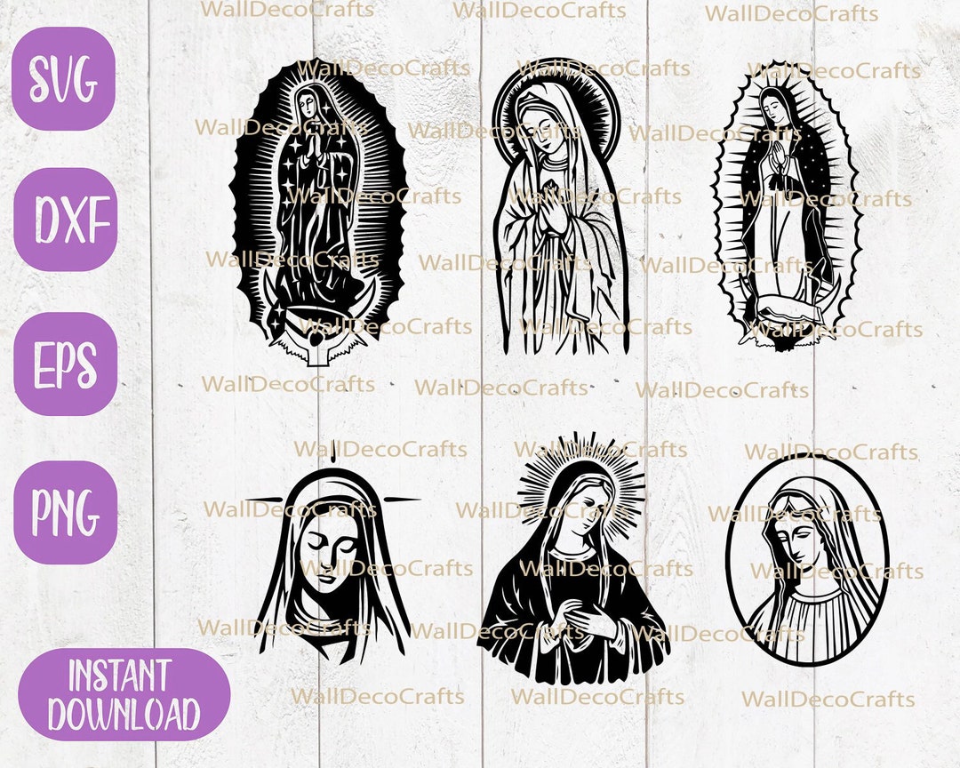 Virgin Mary Svg Mother Mary Svg for Cricut Lady of Guadalupe - Etsy Canada