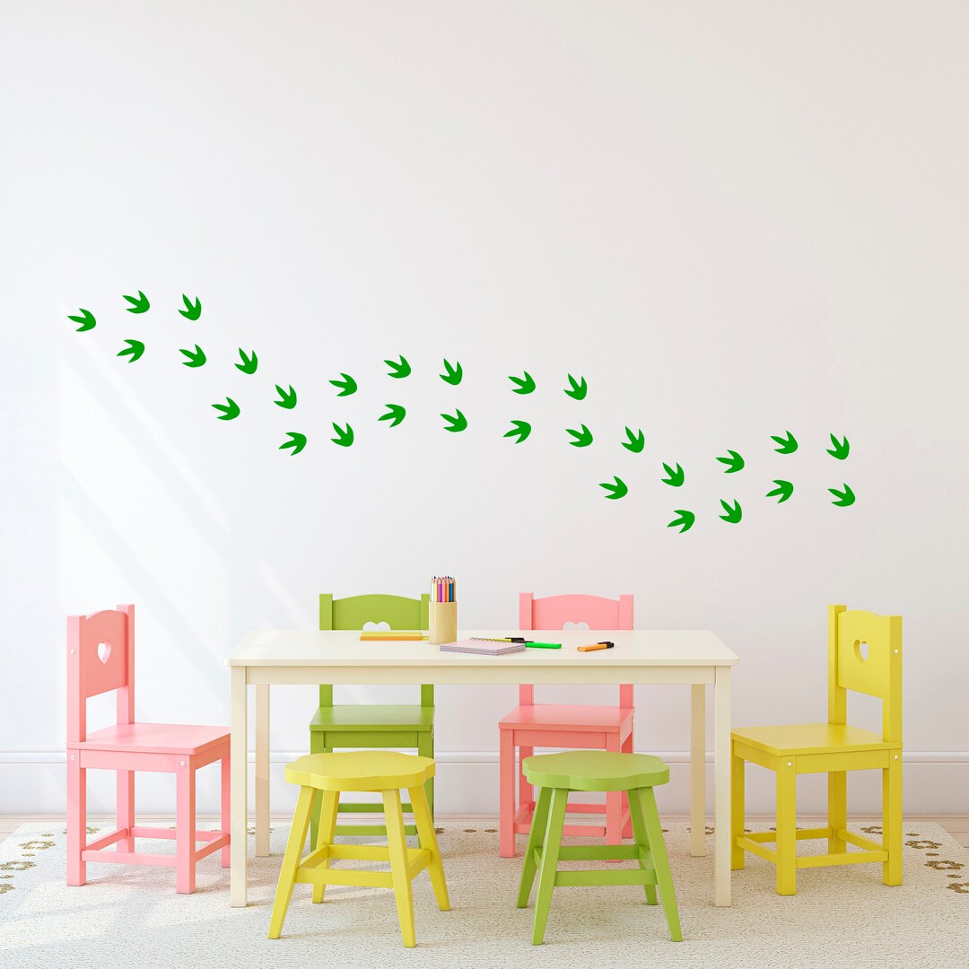 Dinosaur Footprint Wall Decal Dino Track Wall Stickers - Etsy