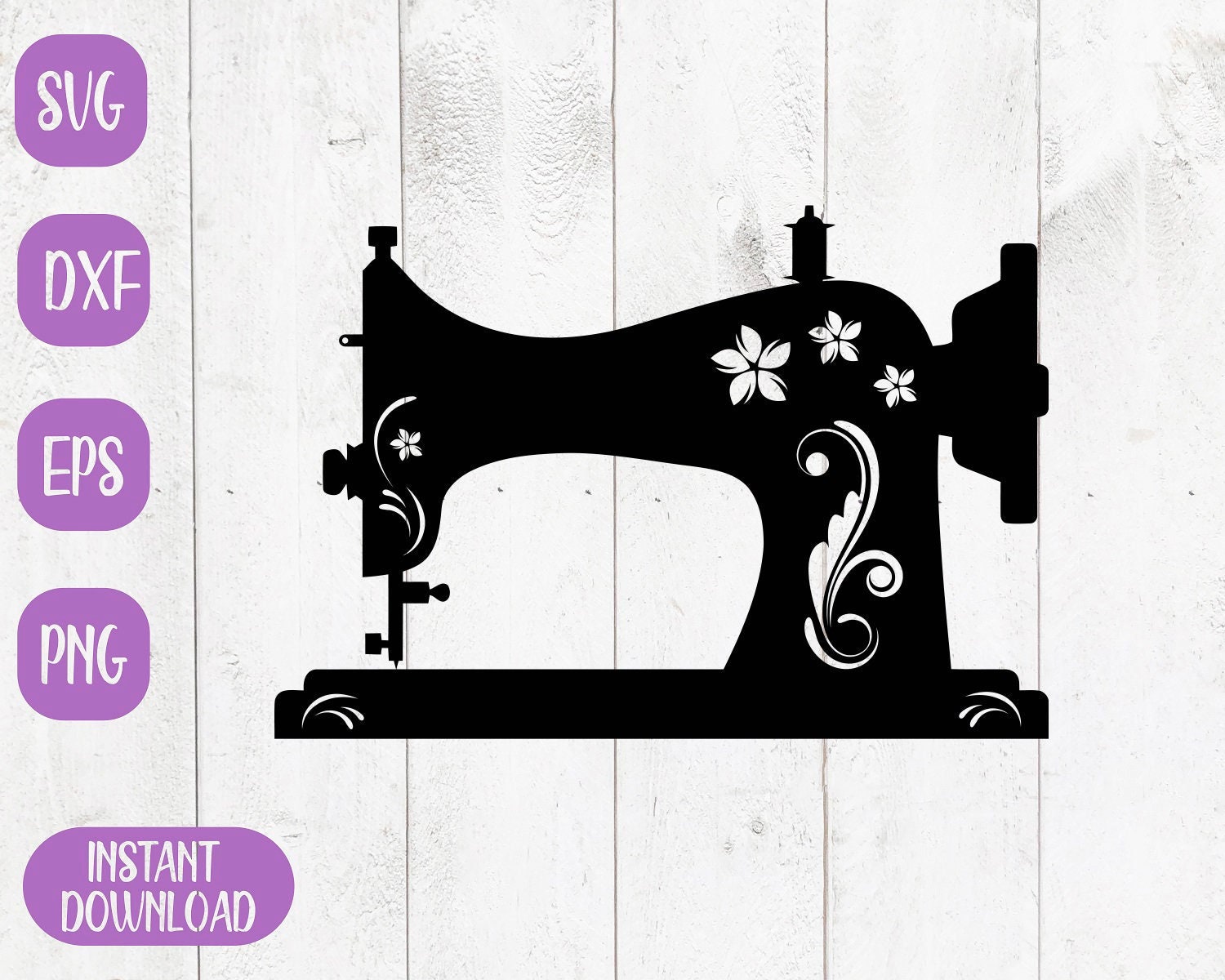 Sewing Machine Silhouette Png