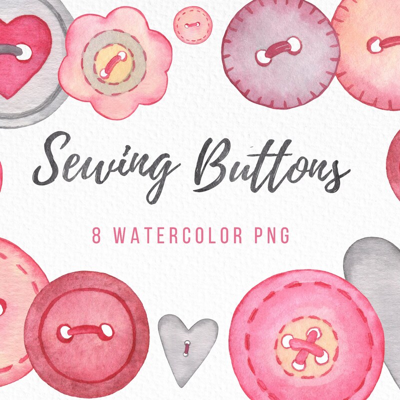 Buttons Clip Art - Etsy