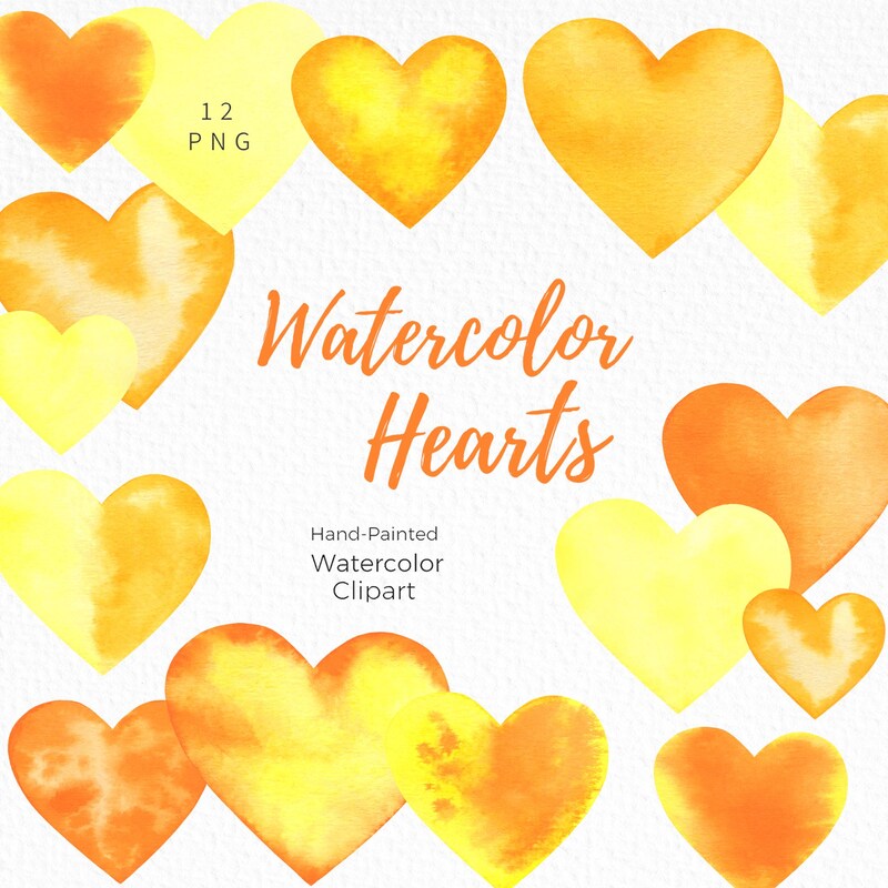 Yellow Hearts - Etsy