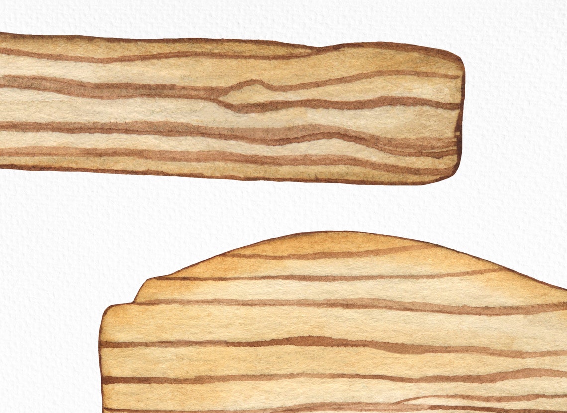 Watercolor Wooden Signs Clipart Wooden Boards Rustic - Etsy