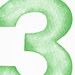 Watercolor Green Numbers Clipart, Hand Painted Individual PNG, Baby ...