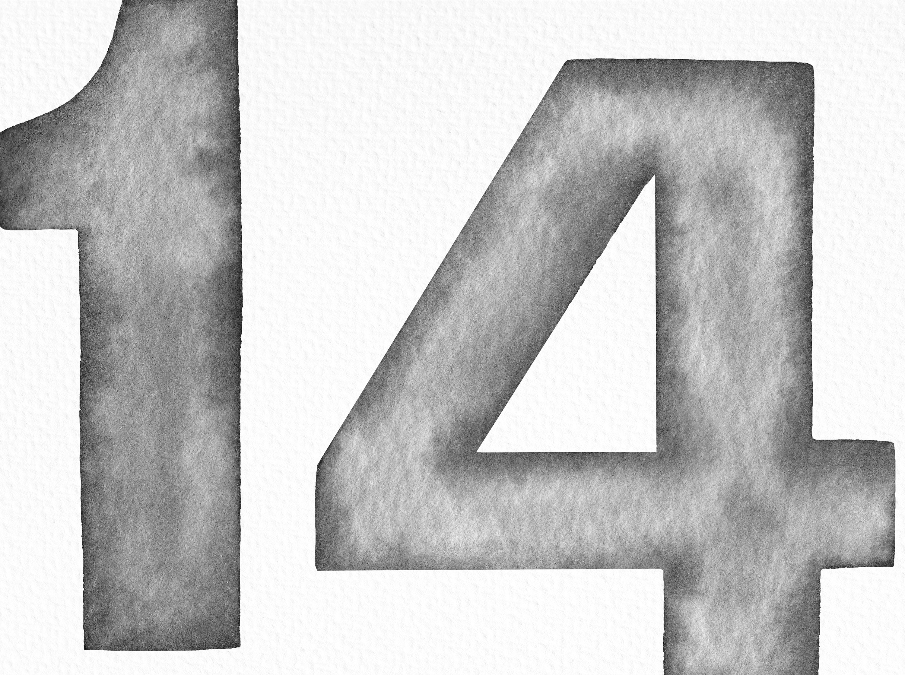 Watercolor Gray Numbers Clipart, Hand Painted Individual PNG, Baby ...