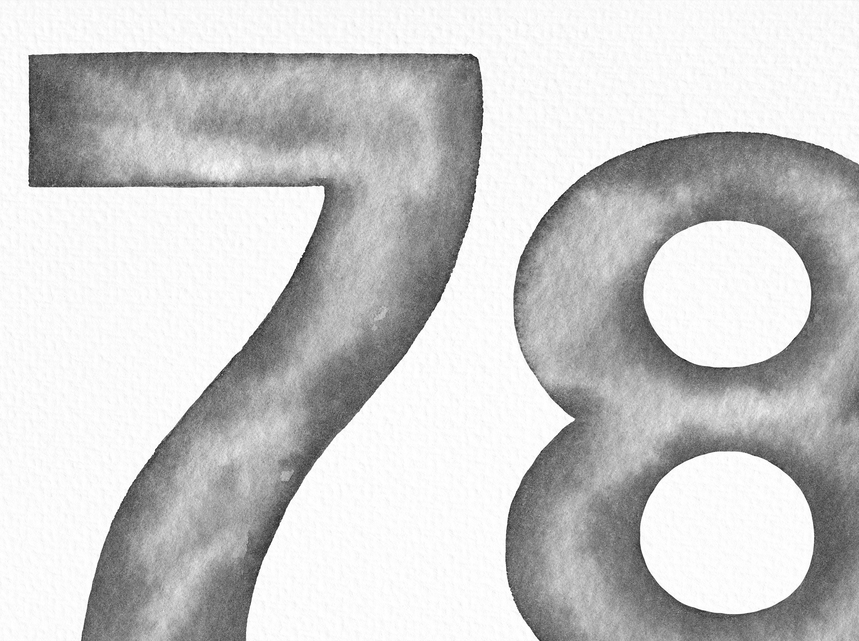 Watercolor Gray Numbers Clipart, Hand Painted Individual PNG, Baby Shower - Etsy