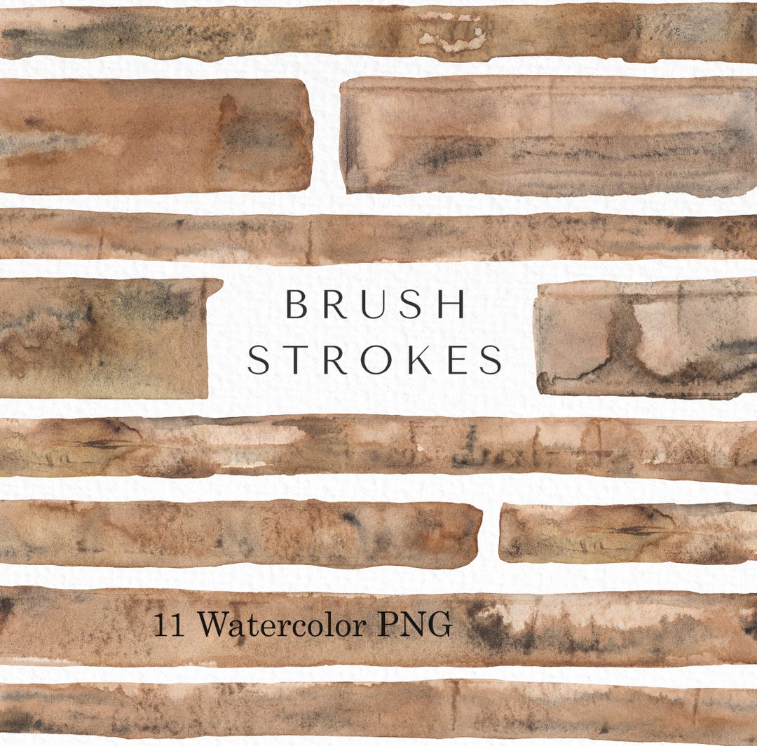 Watercolor Brush Strokes Clipart, Watercolor Shapes, Abstract ...