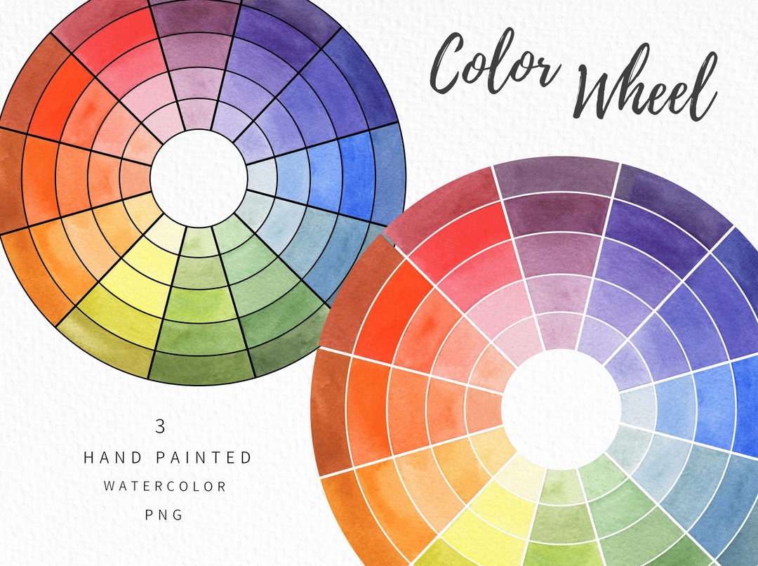 Color Wheel Watercolor PNG for Designers, Artists and Printers - Etsy