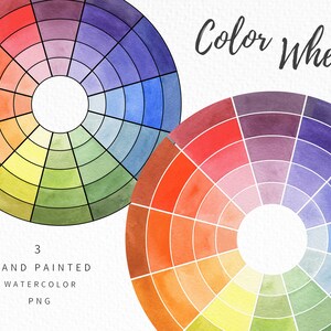 Color Wheel Watercolor PNG for Designers, Artists and Printers - Etsy