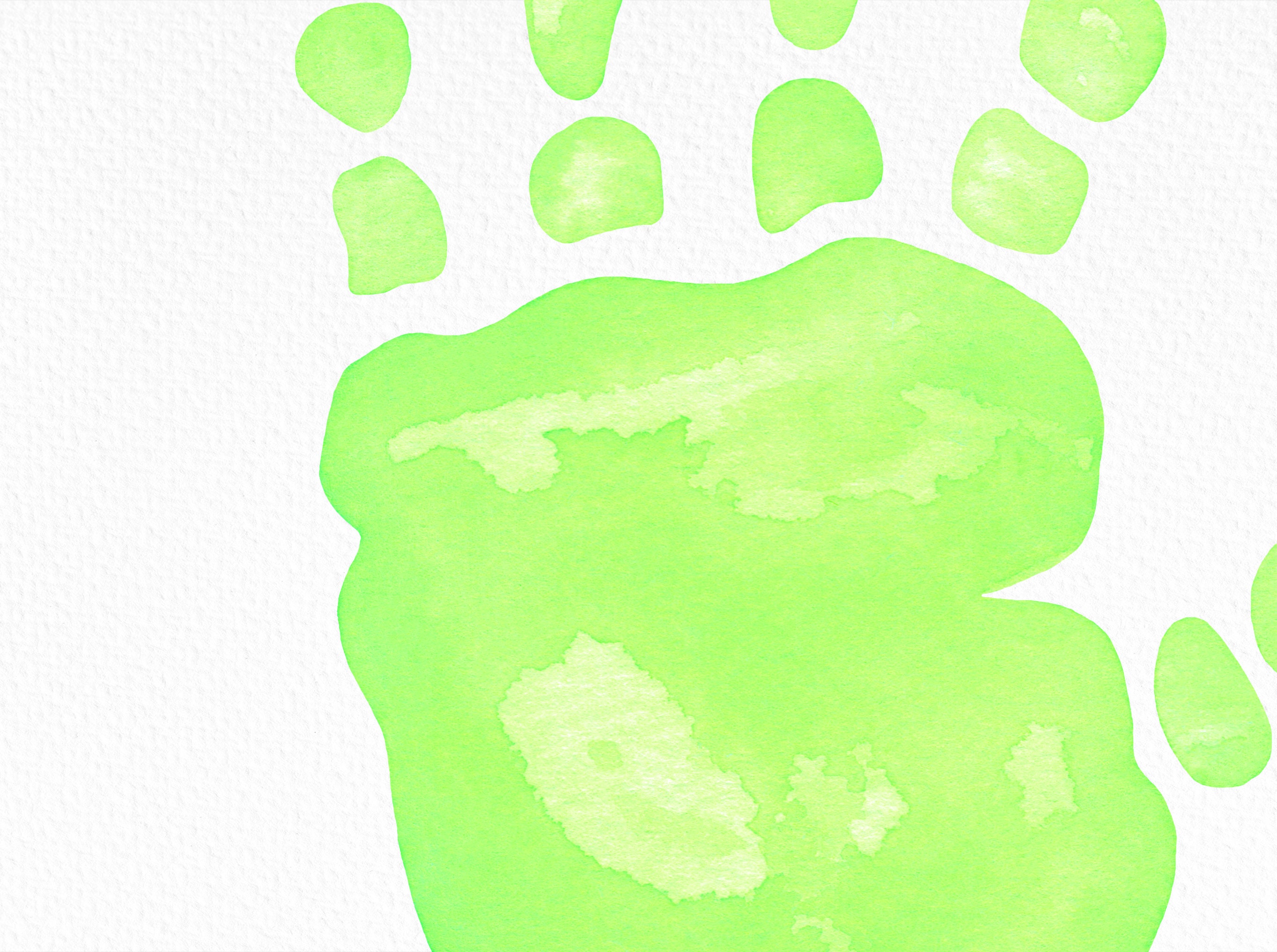 Green Handprint Clipart