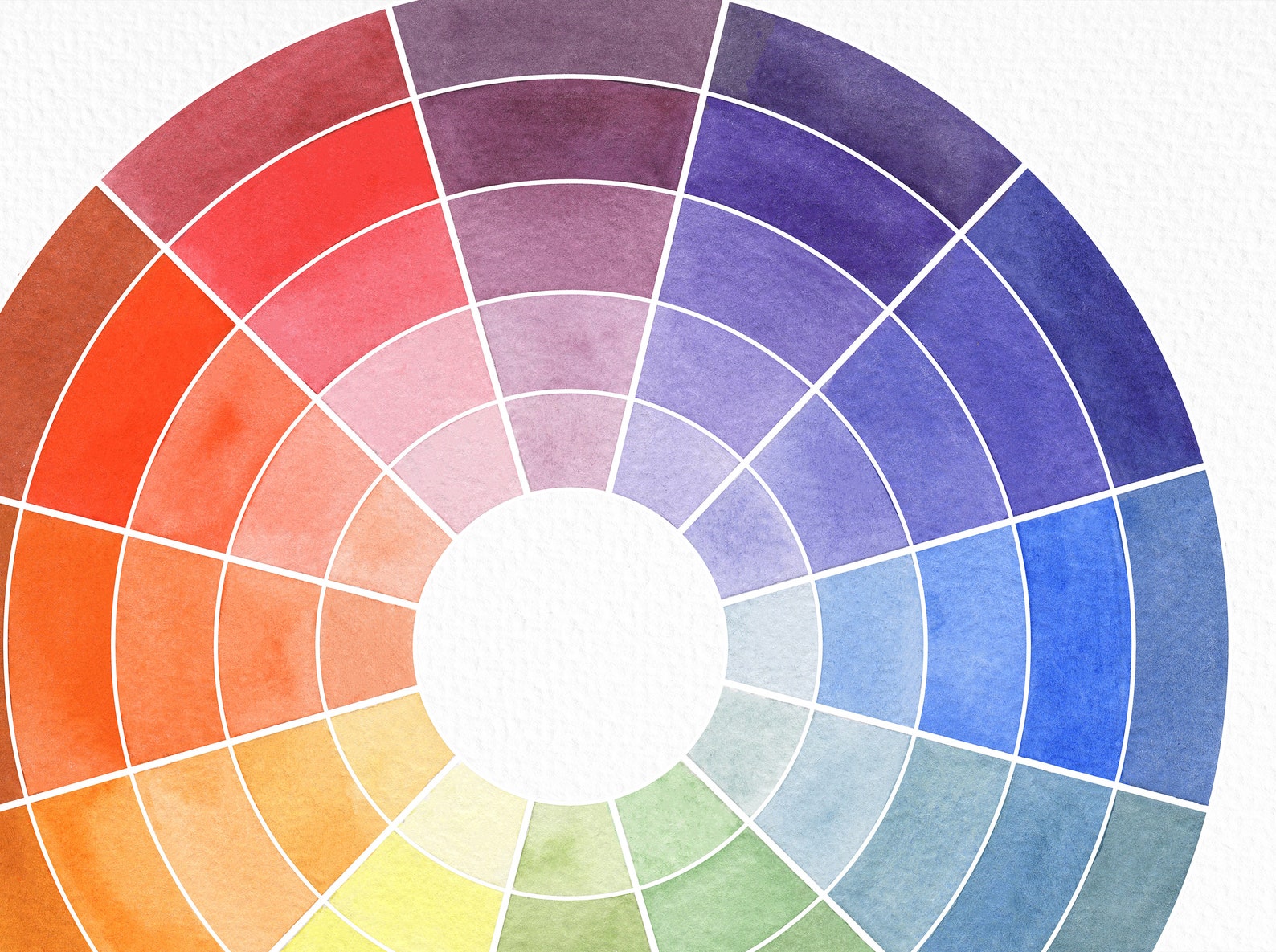 Color Wheel Watercolor PNG for Designers, Artists and Printers - Etsy