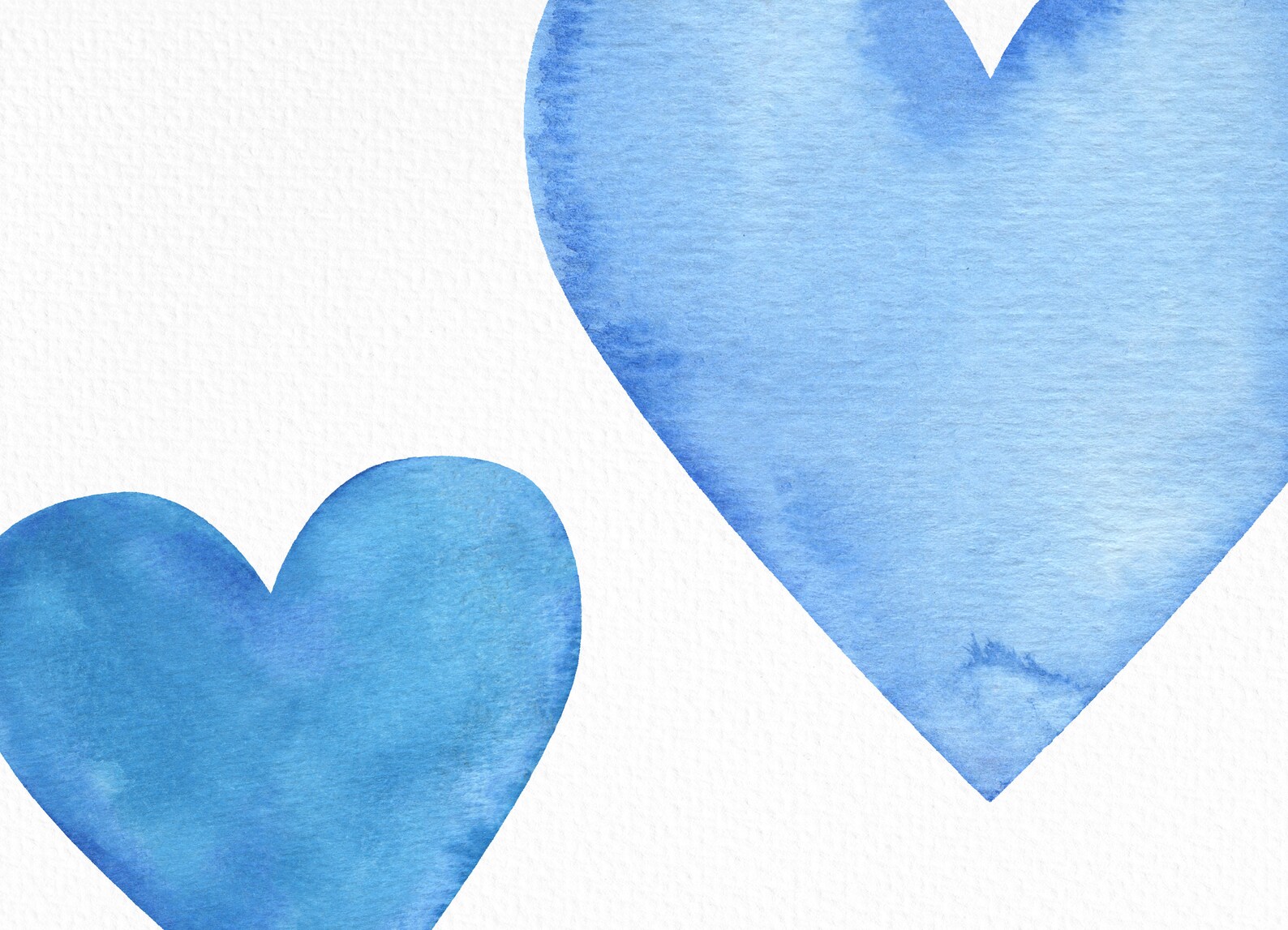 Watercolor Blue Hearts Clipart for Love, Mother's Day, Valentine's Day ...