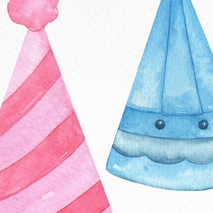 Watercolor Party Hats Clipart, Birthday Party, Party Hats Clipart ...