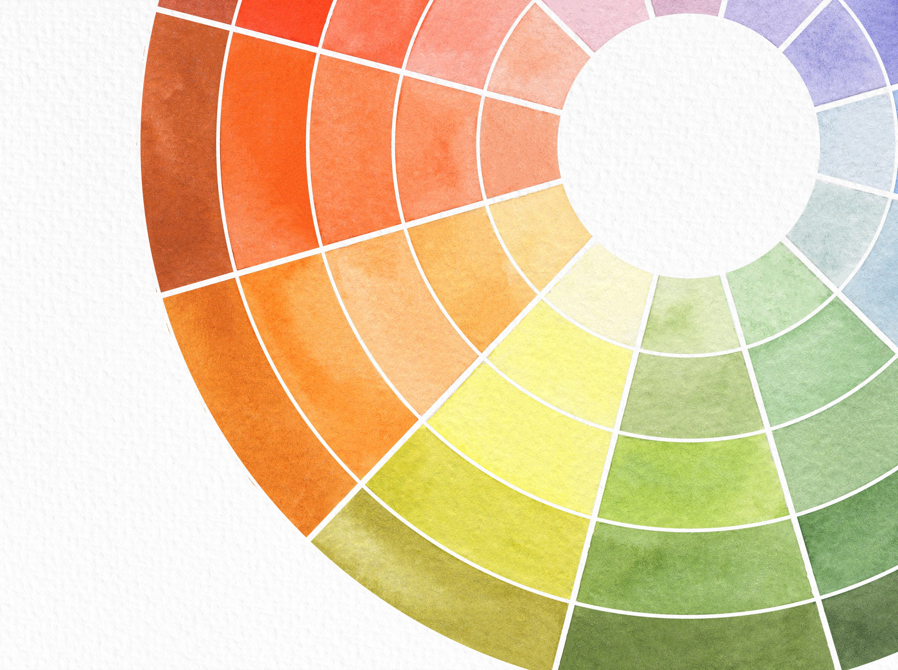 Color Wheel Watercolor PNG for Designers, Artists and Printers - Etsy