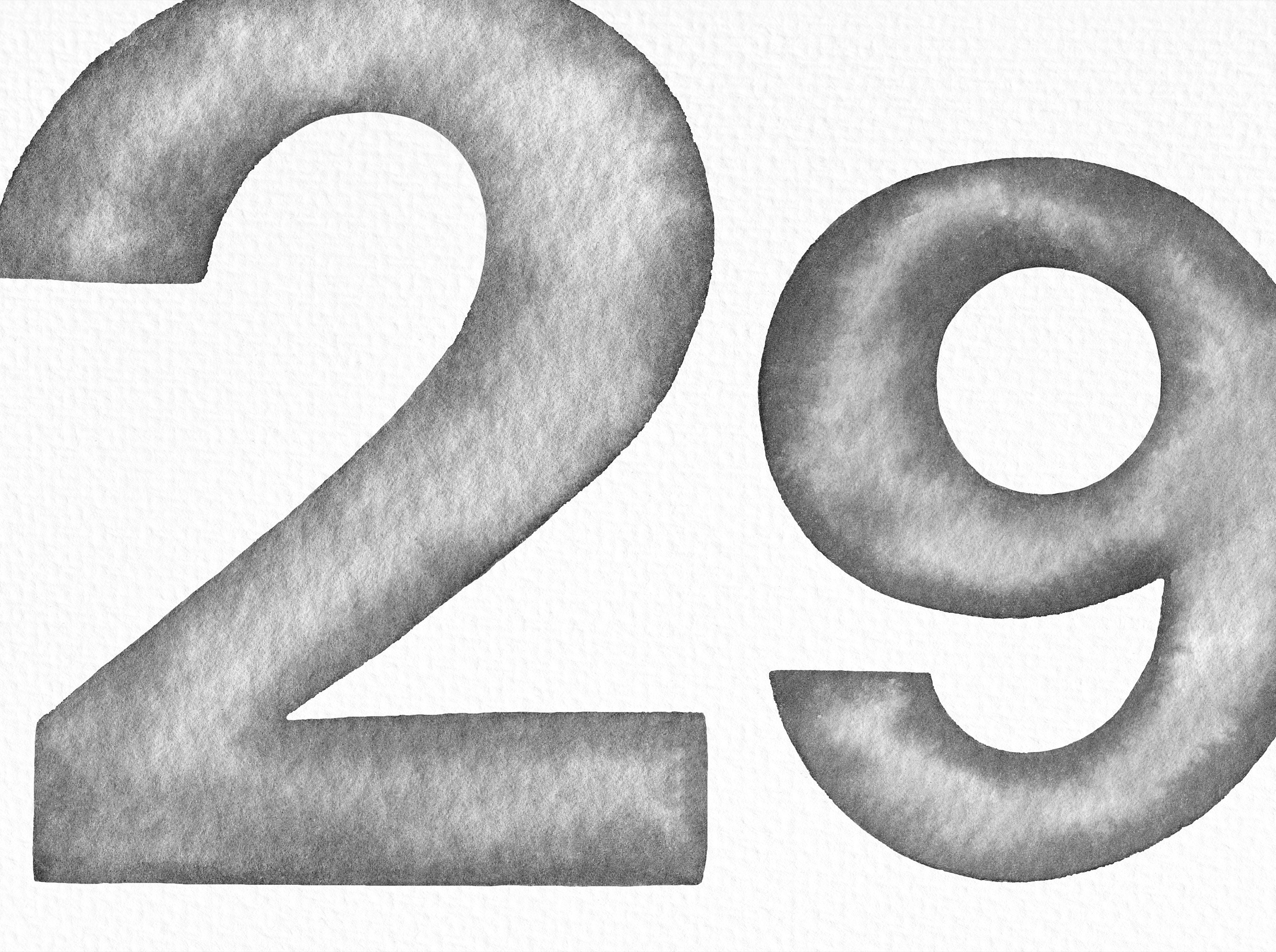 Watercolor Gray Numbers Clipart, Hand Painted Individual PNG, Baby ...