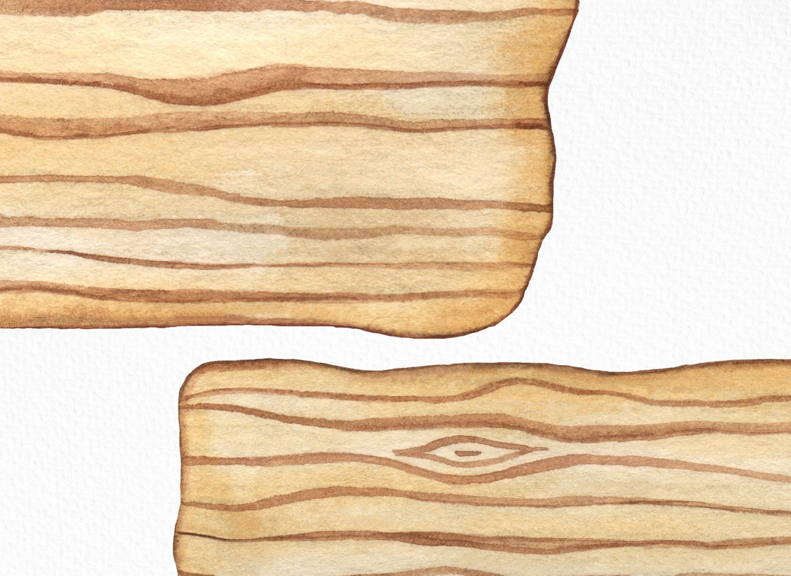 Watercolor Wooden Signs Clipart Wooden Boards Rustic - Etsy