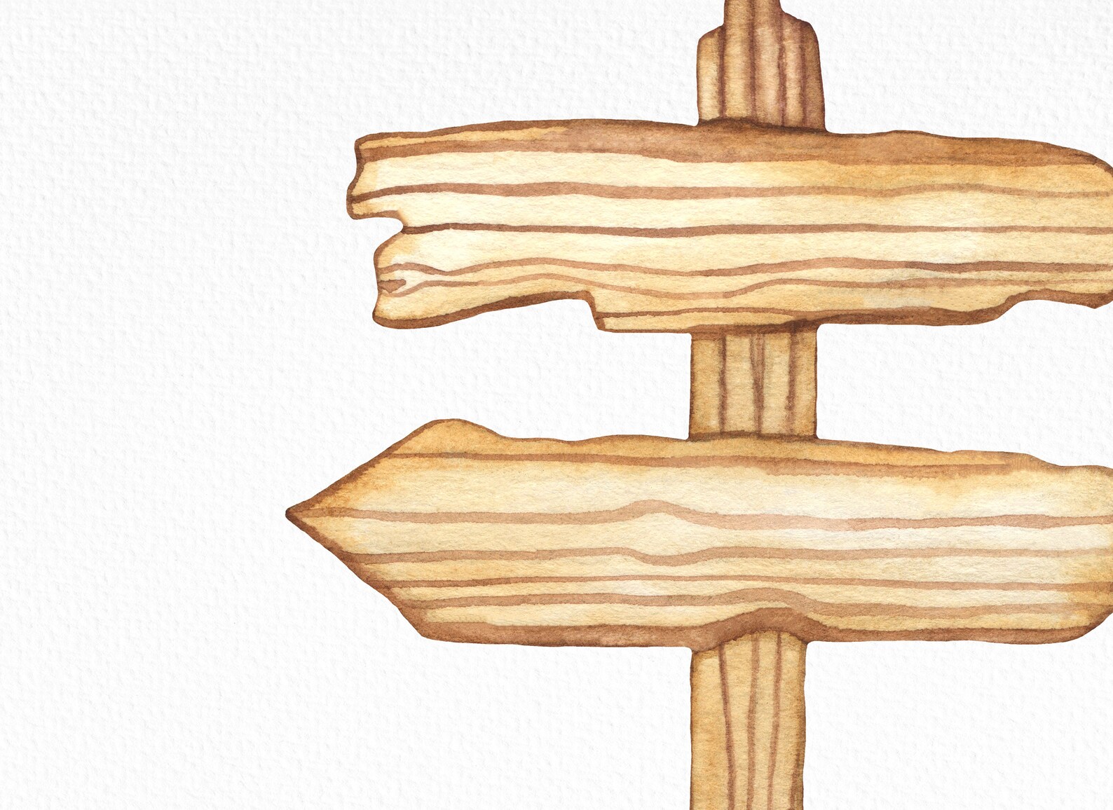 Watercolor Wooden Signs Clipart, Wooden Boards, Rustic Elements - Etsy