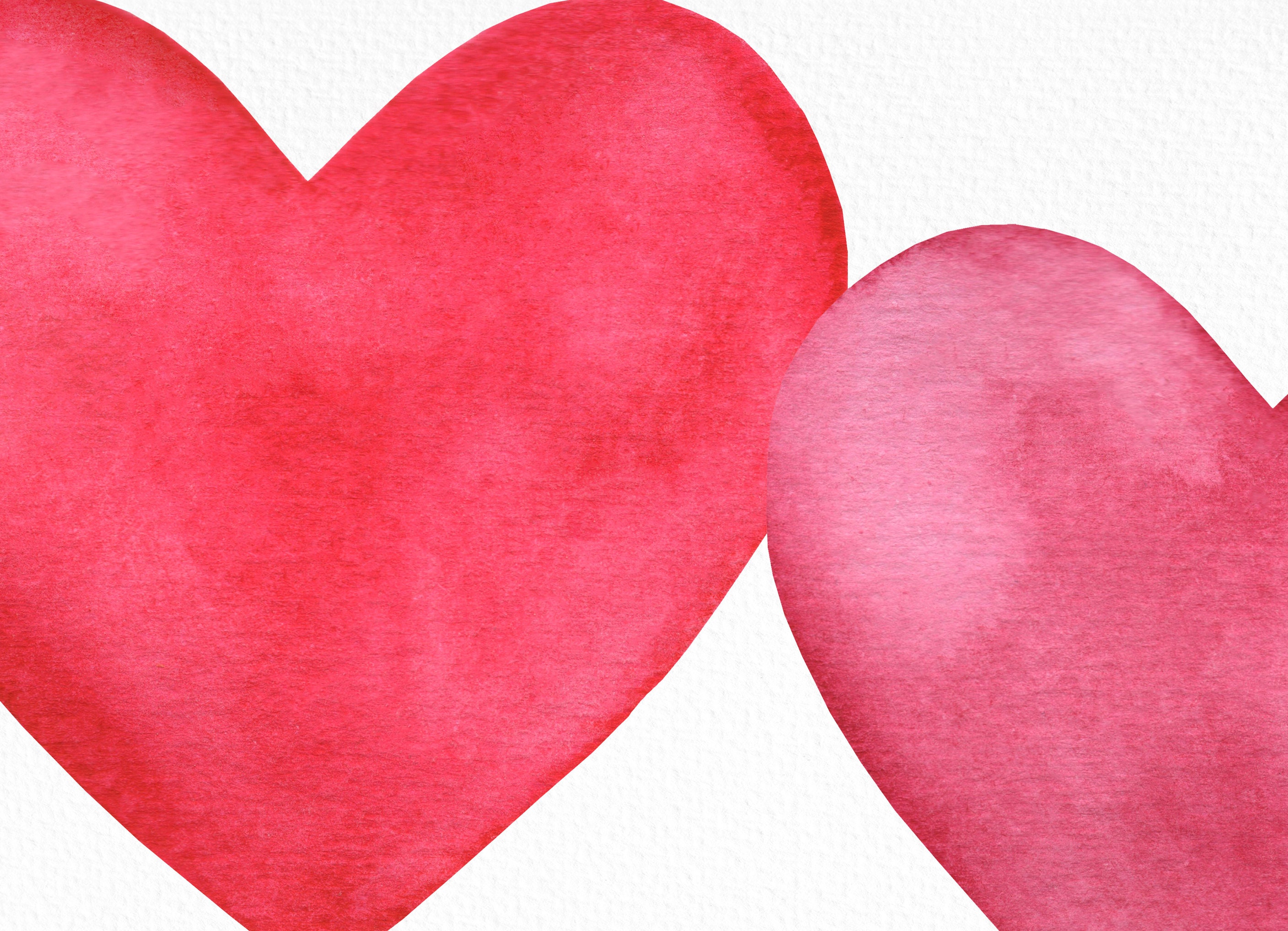 Watercolor Pink Hearts Clipart for Love, Mother's Day, Valentine's Day ...