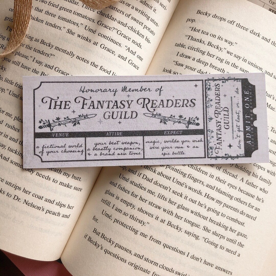 Fantasy Readers Guild | Bookmark | Ticket Design | Book Lovers ...