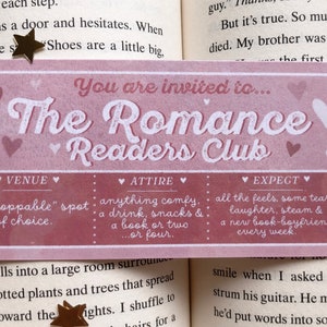 The Romance Readers Club | Bookmarks | Book Club Ticket | Book Lovers ...