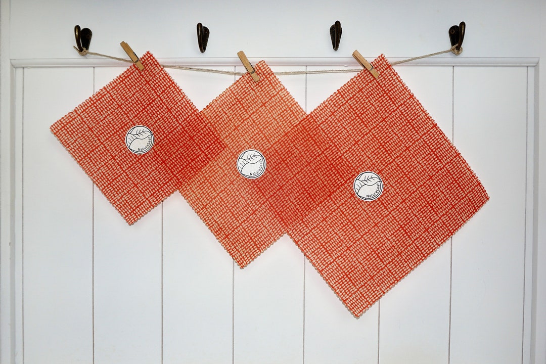 Organic Beeswax Cloths Set of 3, Wax Cloth Set, Beeswax Cloth Set ...