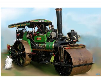 Traction Engine Birthday Card - Etsy UK