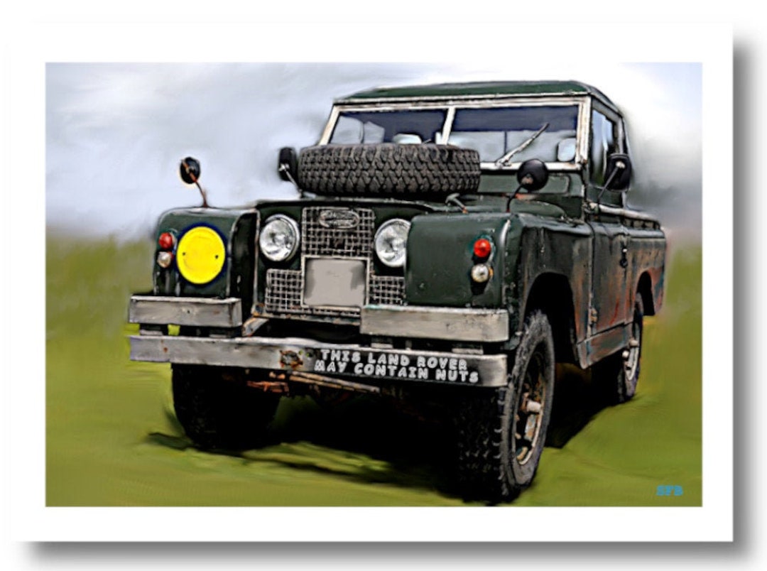 LAND ROVER Birthday Card - This Land Rover May Contain Nuts! SFB ...