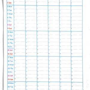 6 FAMILY / ROTA Calendar 2025 A3 Size Made in UK - Etsy UK