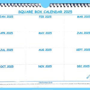 2025 CALENDAR, Square Box, A4 Size, BRITISH MADE - Etsy UK