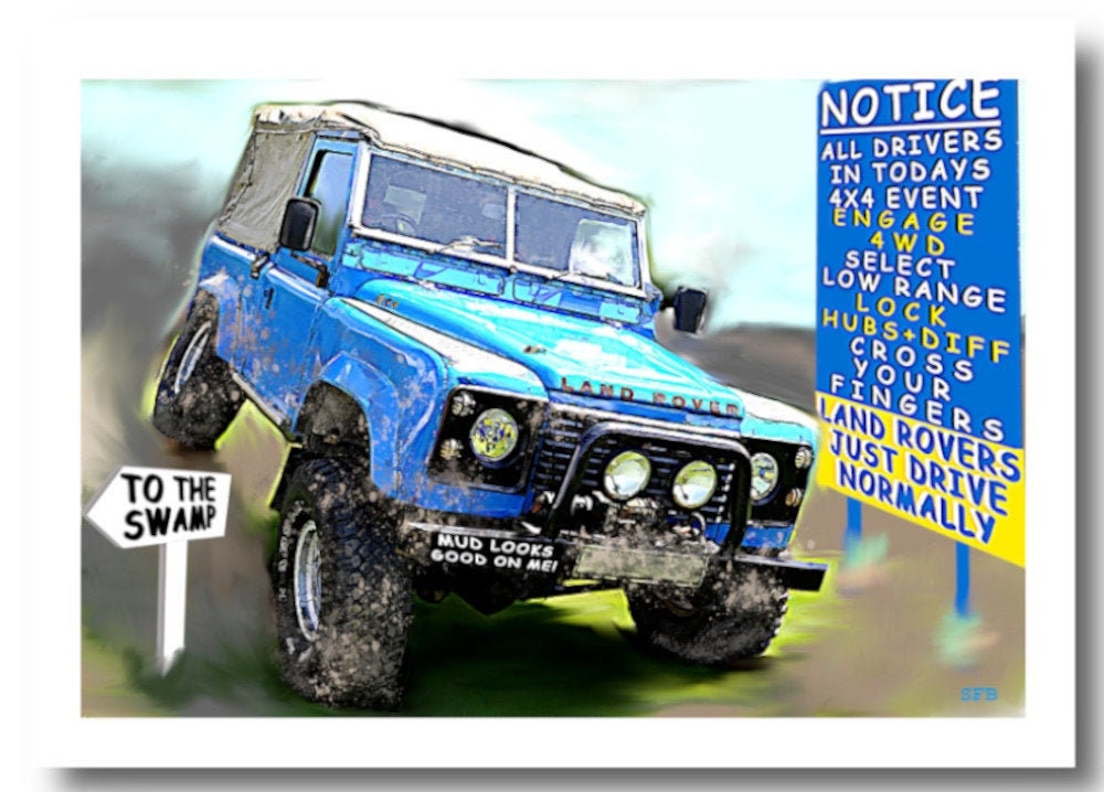 LAND ROVER Defender Greeting / Birthday Card - SFB Illustration - Etsy UK
