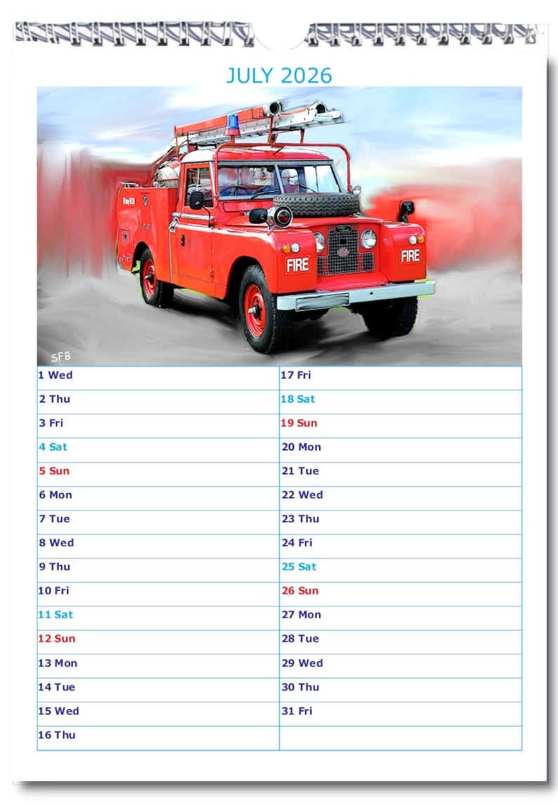 LAND ROVER CALENDAR 2026 - Etsy Australia