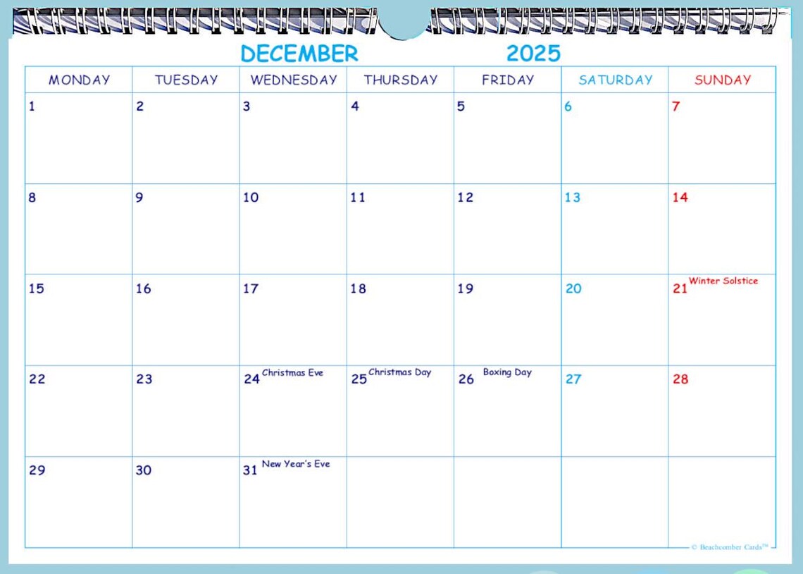 2025 CALENDAR, Square Box, A4 Size, BRITISH MADE - Etsy UK