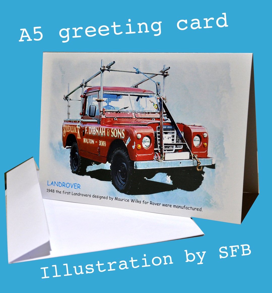 Land Rover Greeting Card Illustration by SFB - Etsy
