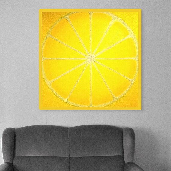 Le citron-original acrylic on canvas | Etsy