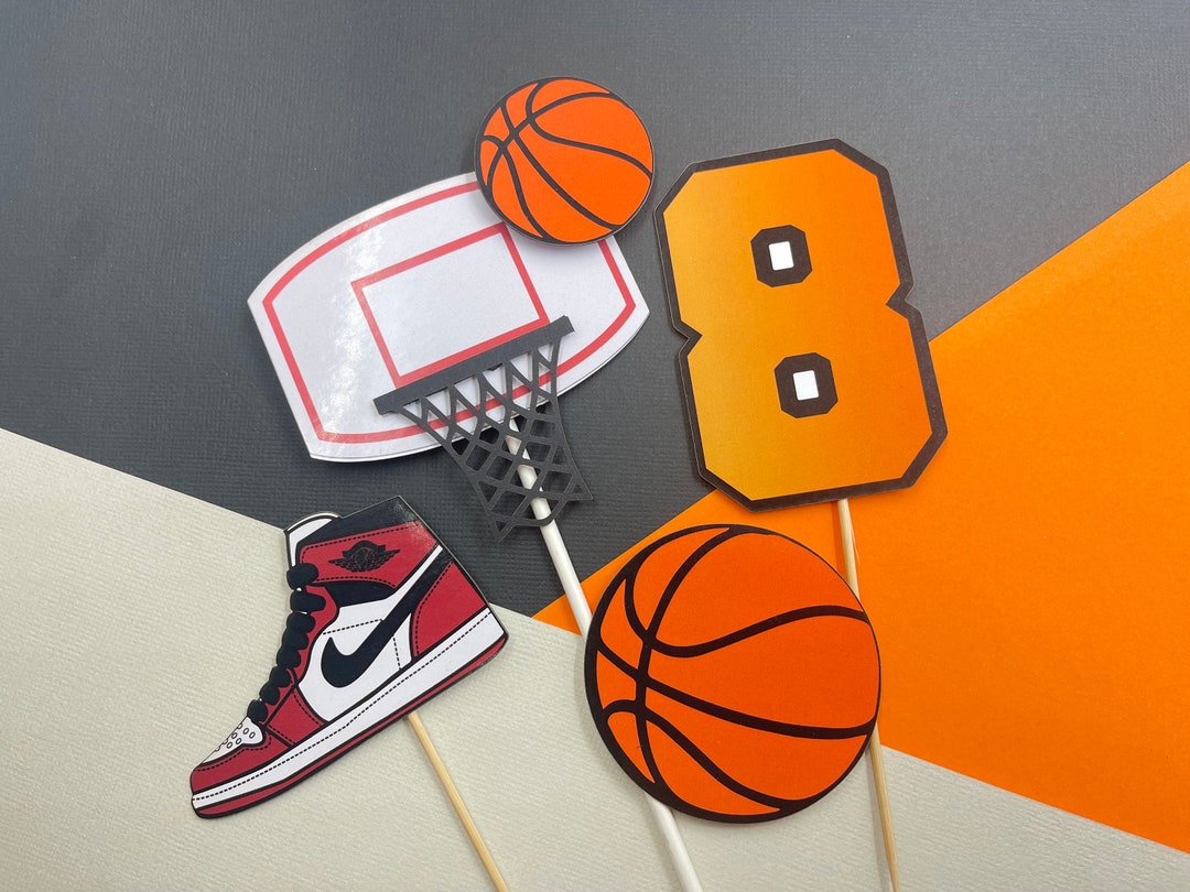 Basketball Cake Topper Set - Etsy Australia