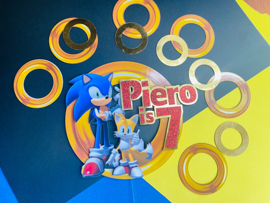 Custom Sonic and Tails Cardstock Cake Topper - Etsy