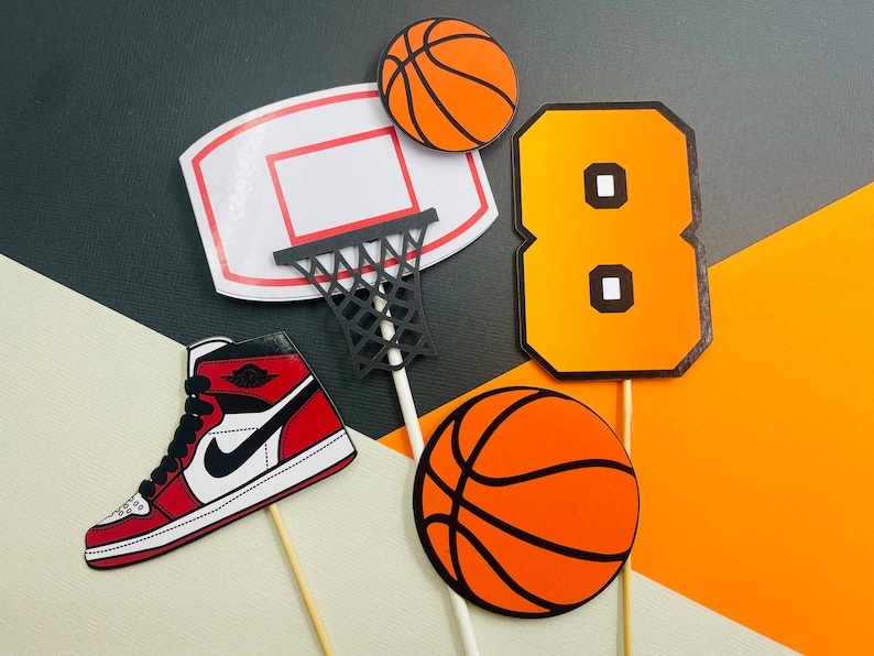 Basketball Cake Topper Set - Etsy Australia