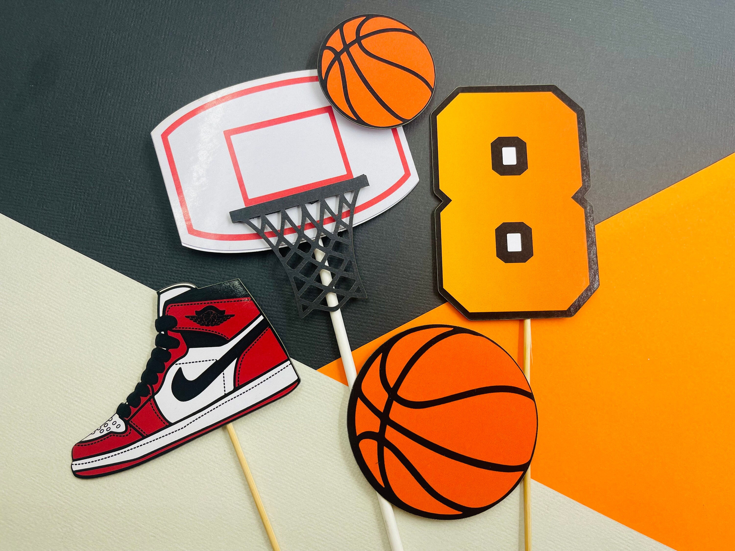 Basketball Cake Topper Set - Etsy Australia