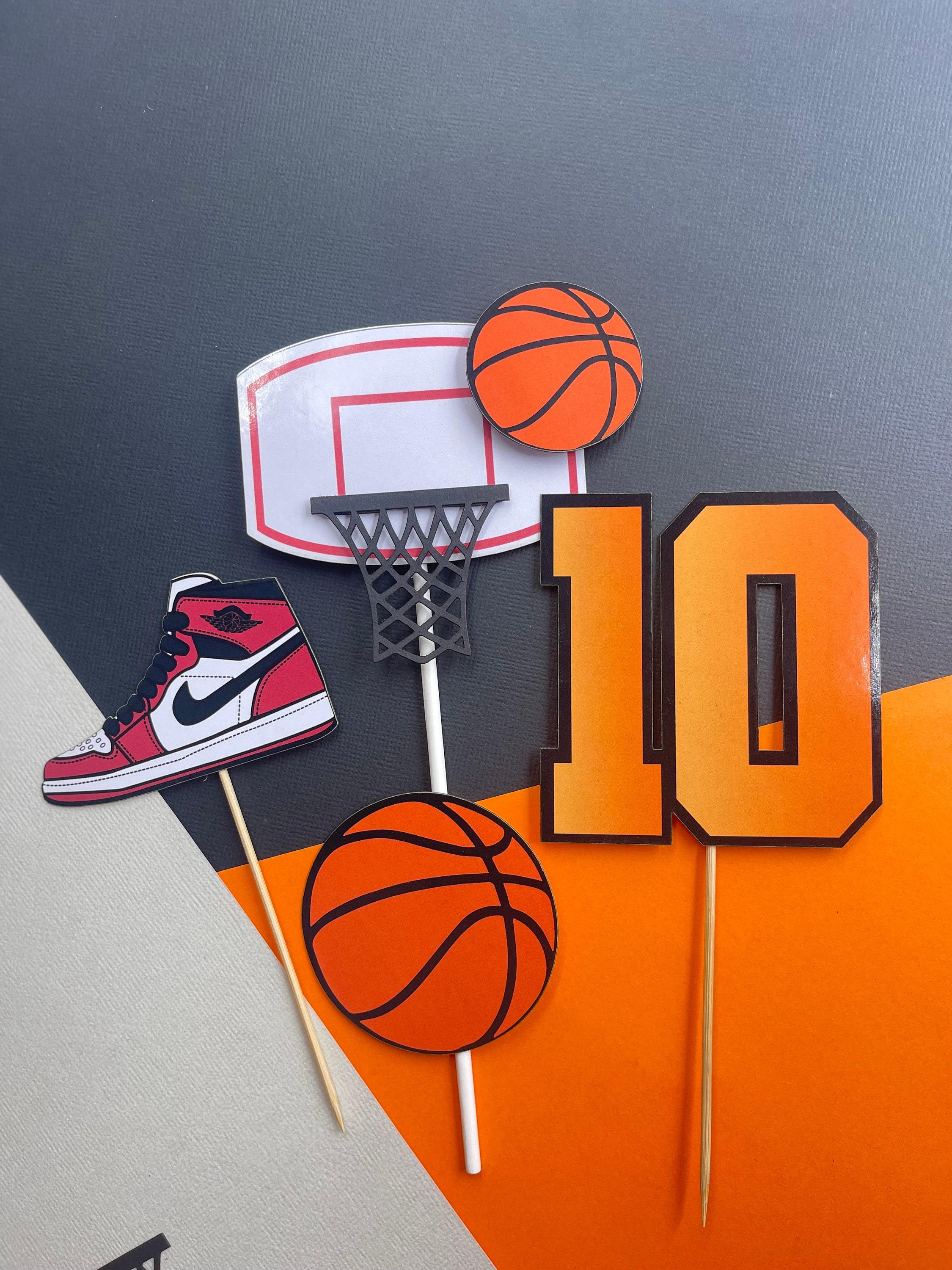 Basketball Cake Topper Set - Etsy Australia