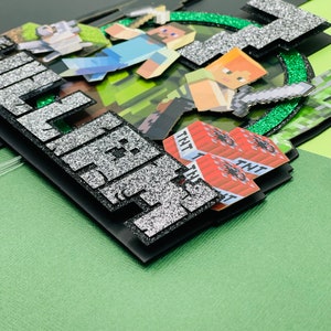 Layered Minecraft Cake Topper Personalised - Etsy Australia