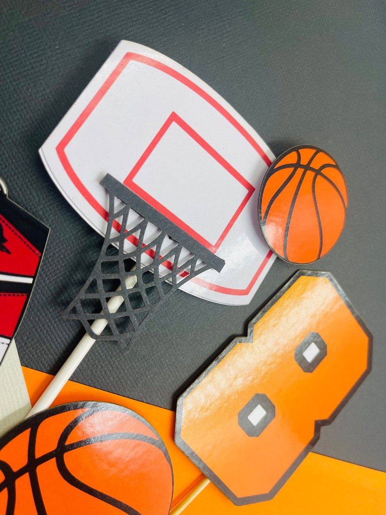Basketball Cake Topper Set - Etsy Australia