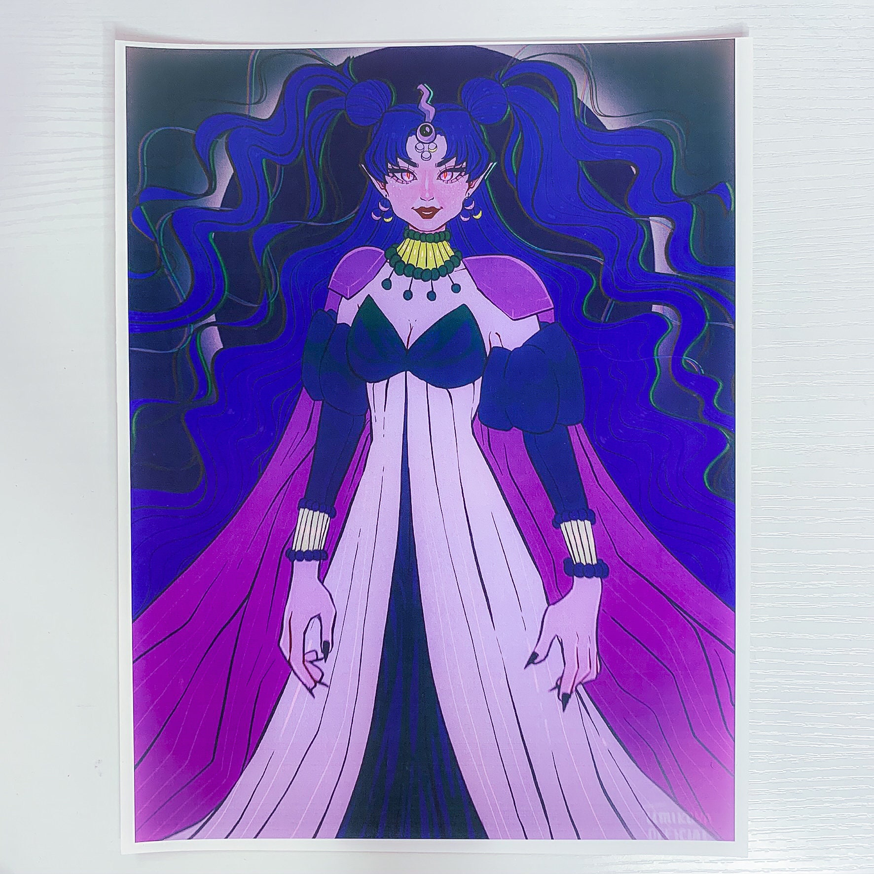 8.5x11" Sailor Moon: Queen Nehellenia - Print - Etsy