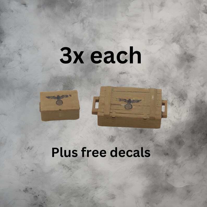 1:32 WWII German Guard Box Kit & Ammo Crates Free Decals - Etsy