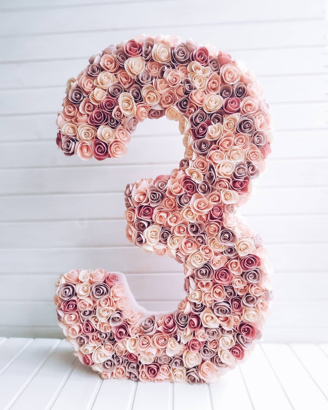 Flower numbers number flowers birthday numbers flower | Etsy