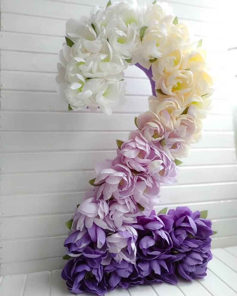 Flower numbers number flowers birthday numbers flower | Etsy