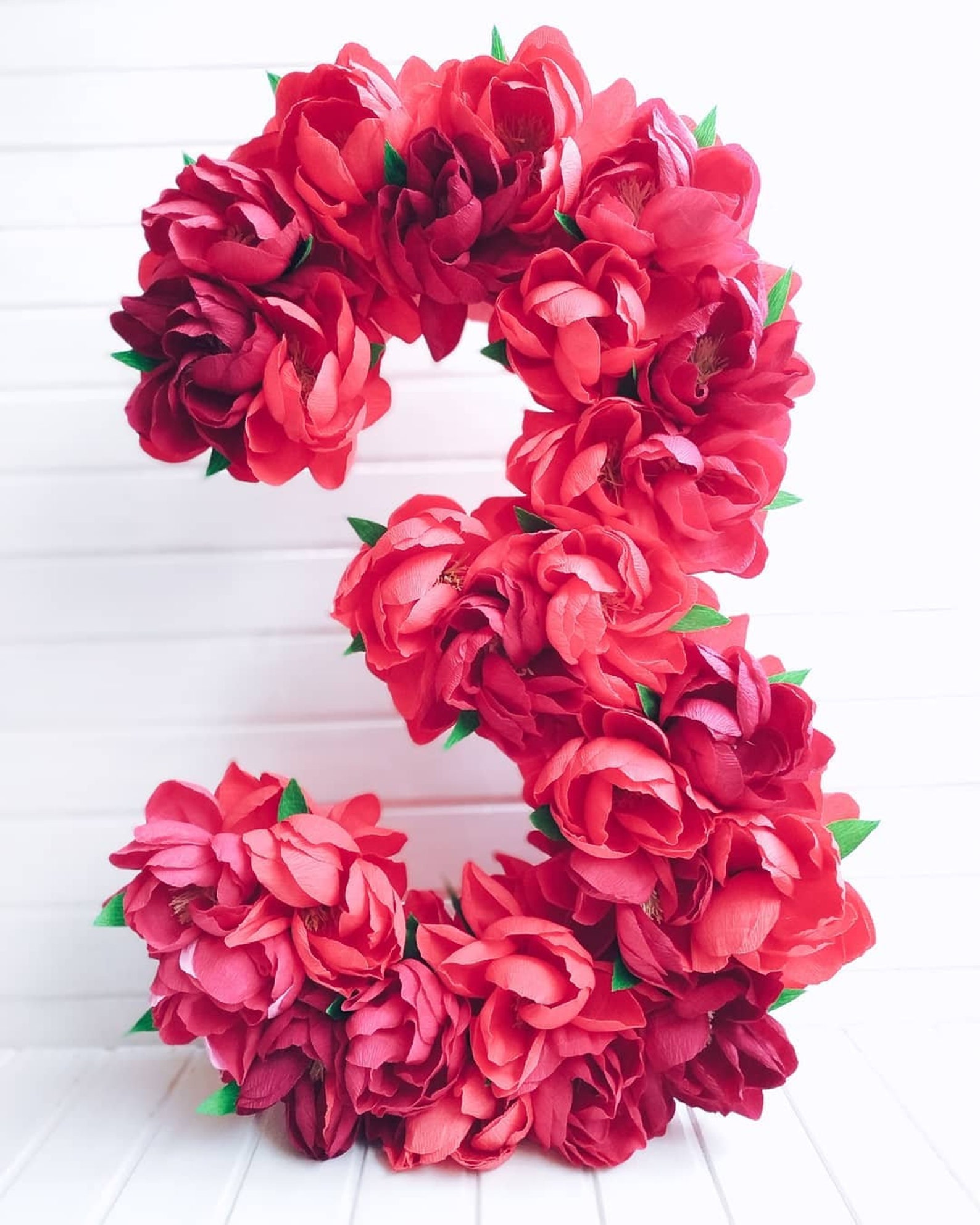 Flower numbers number flowers birthday numbers flower | Etsy