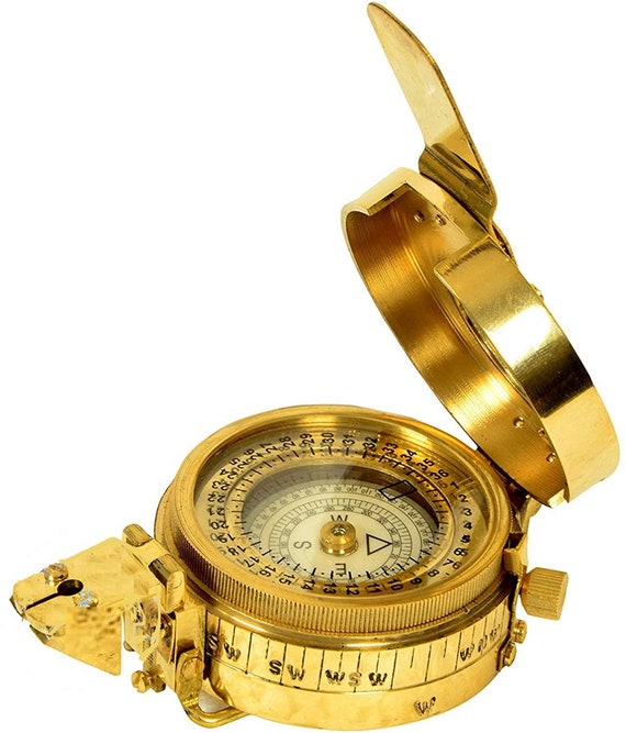 Vintage Style Brass Military Compass Nautical Pocket Compass | Etsy